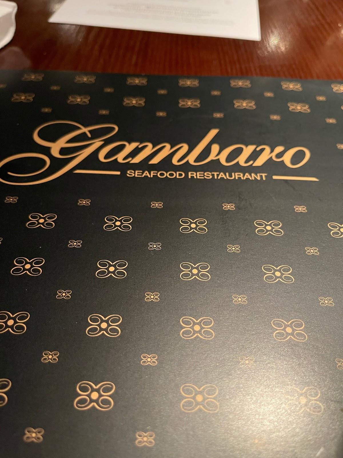 Menu at Gambaro Seafood Restaurant, Brisbane City