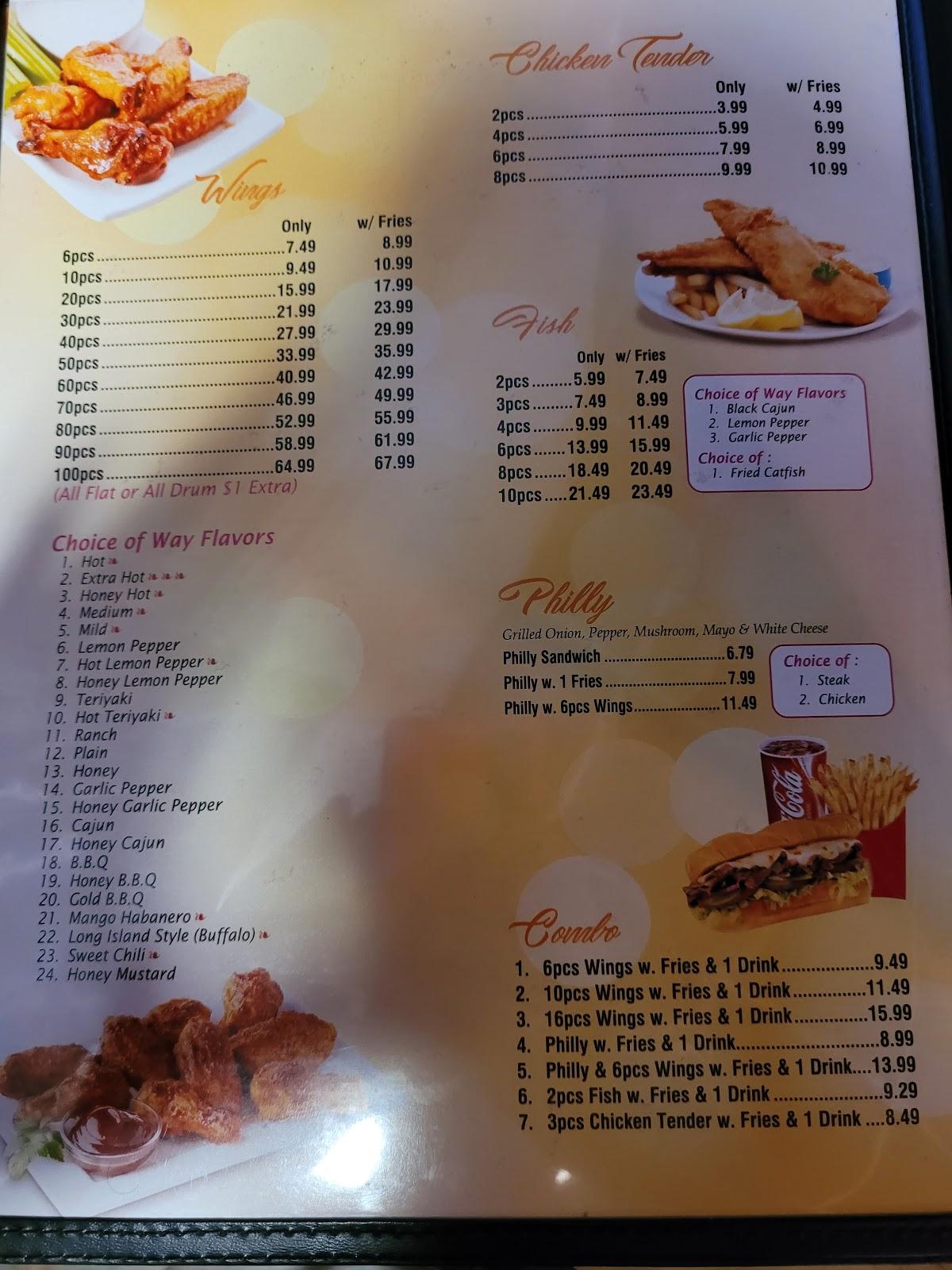 Menu at Rice Box restaurant, Florence