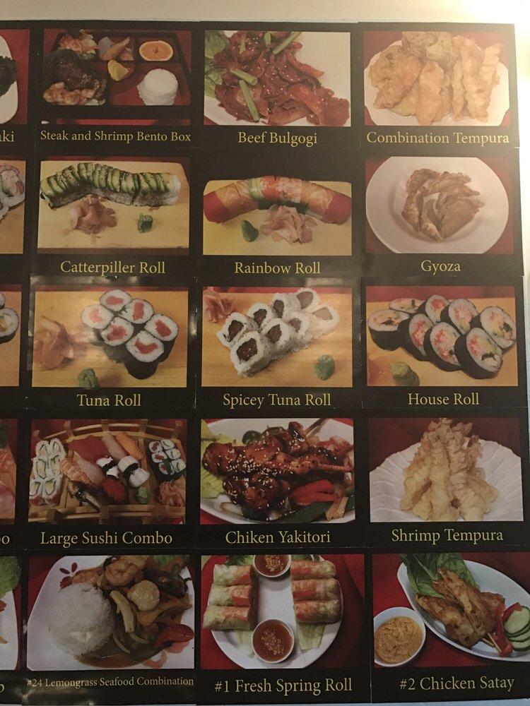 Menu at Pataya Sushi restaurant, Wasilla