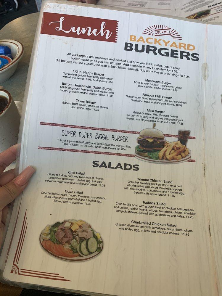 Menu at Brooks Ranch restaurant, Atwater