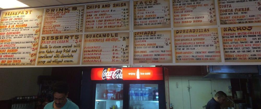 Menu at Carlos's Mexican Grill restaurant, Fox Lake