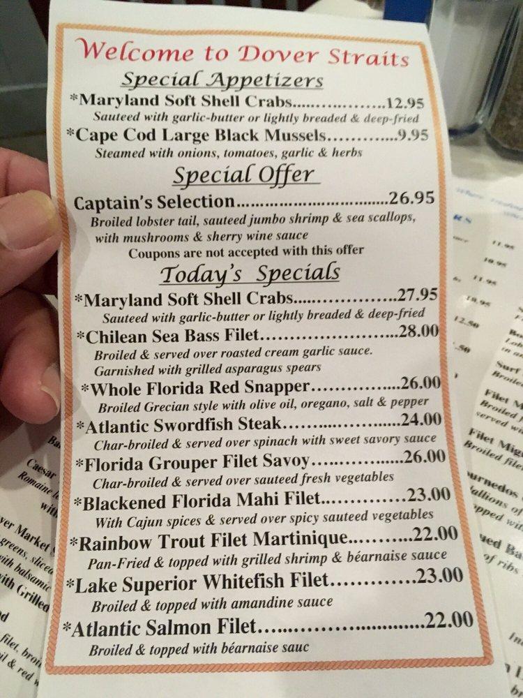 Menu At Dover Straits Restaurant Mundelein 890 US 45 Menu At Dover Straits Restaurant Mundelein 890 US 45