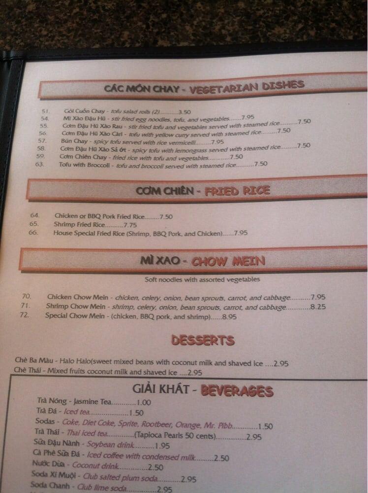 Carta de Linh Son Restaurant, Federal Way