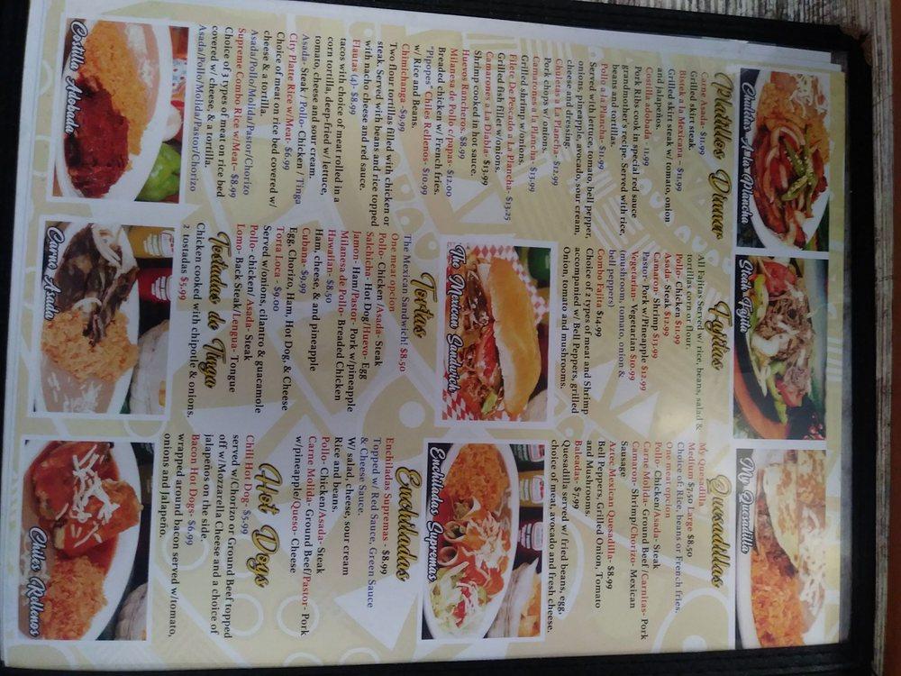 Menu at Taco City restaurant, Sellersburg