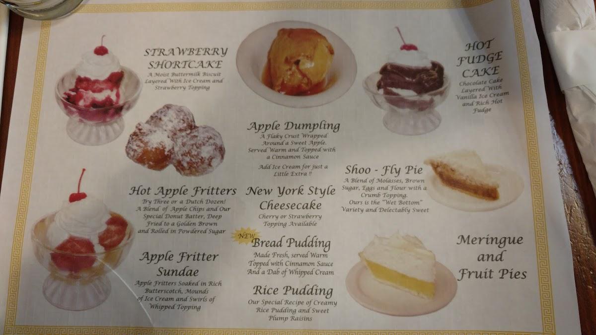 Menu at Dutch Pantry restaurant, Williamstown