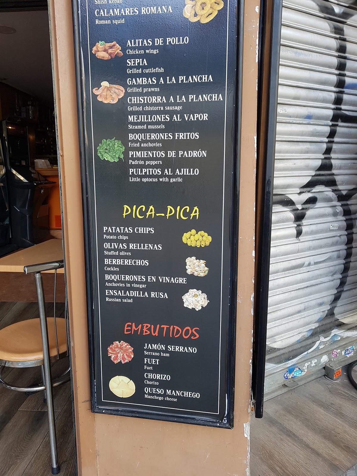 Menu at Sm@rt Bar, Barcelona