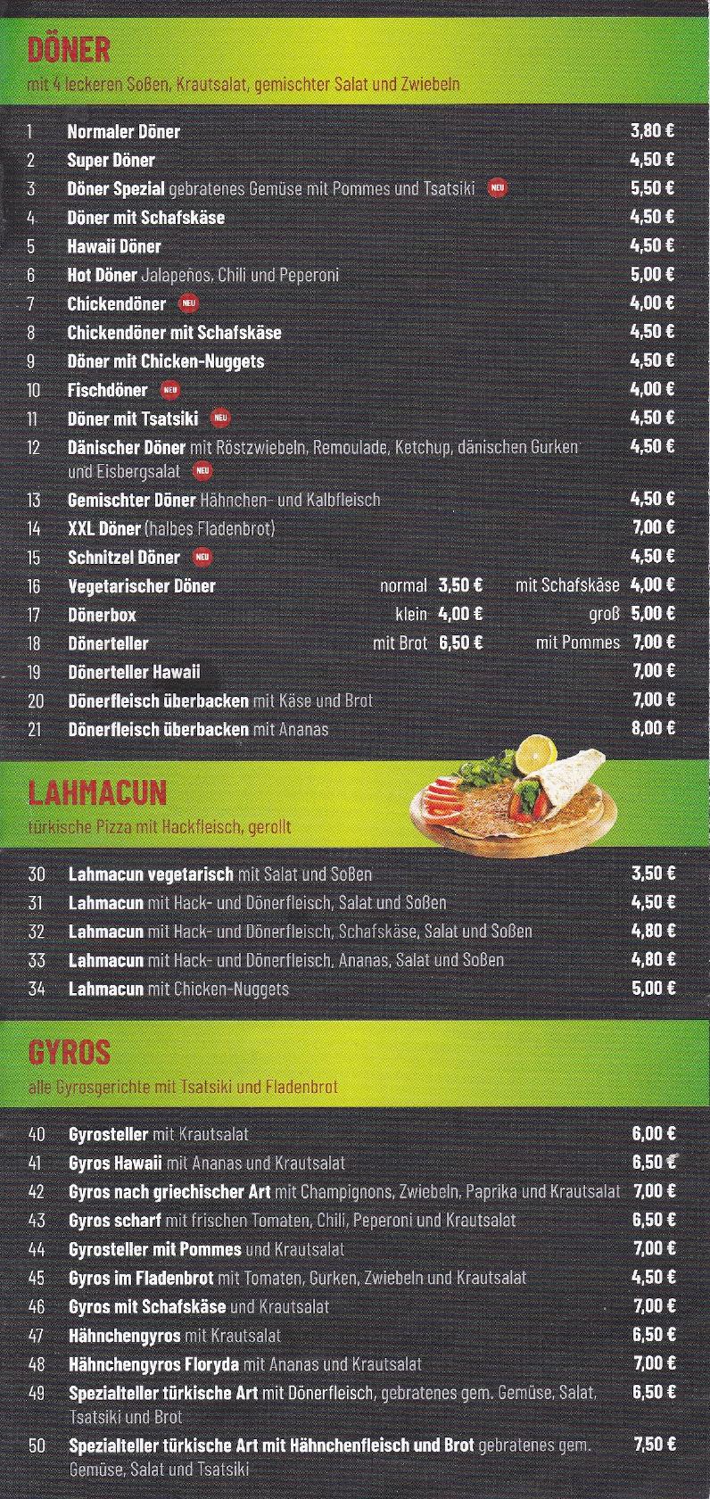 Speisekarte von Snackpoint restaurant, Dummerstorf