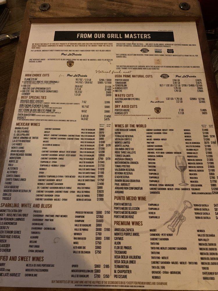 Menu at Sonora Prime Puerto Vallarta BBQ, Puerto Vallarta, Av Paseo de ...