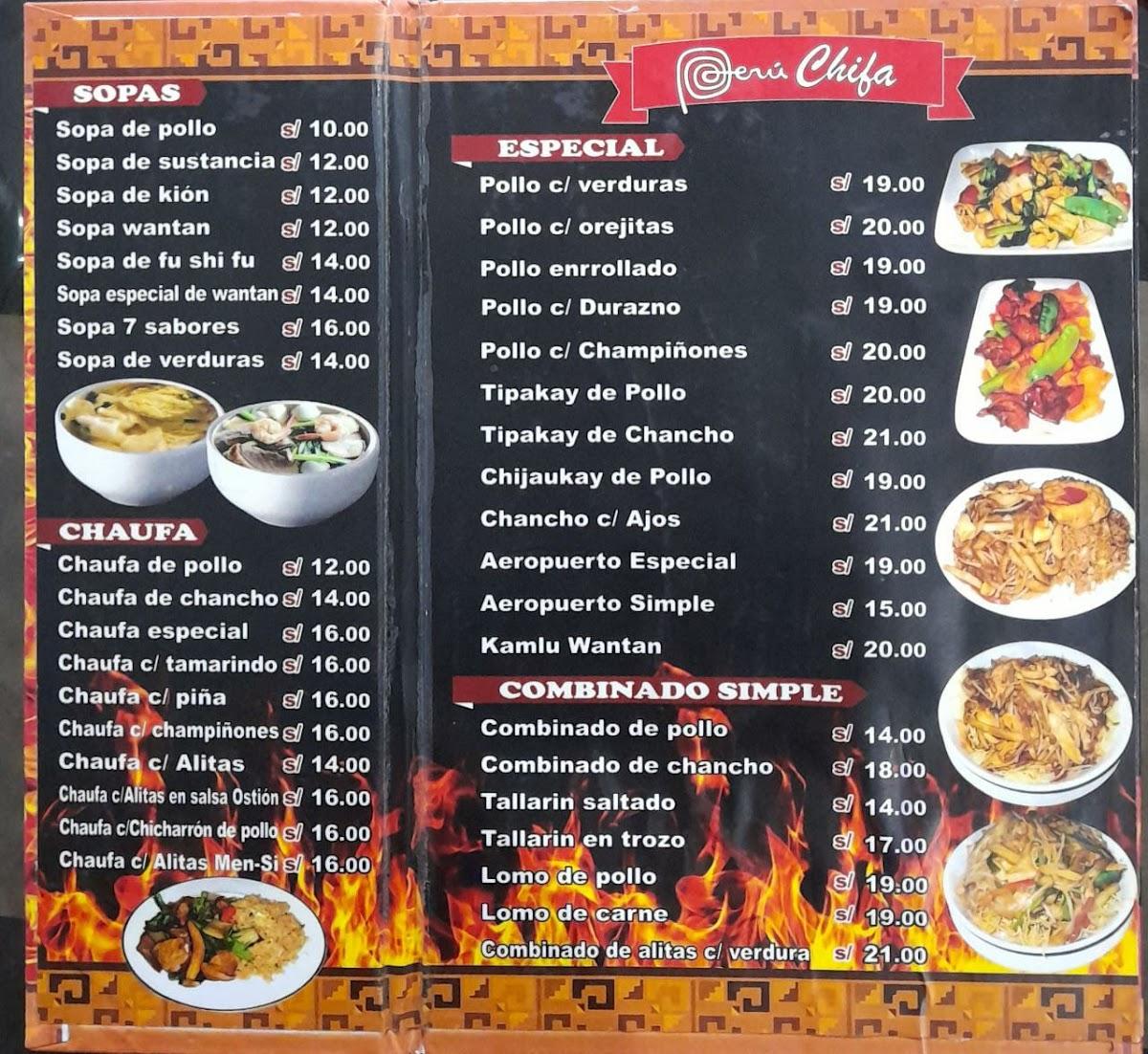 Carta del restaurante Perú Chifa Pollería 360, Ciudad Constitución