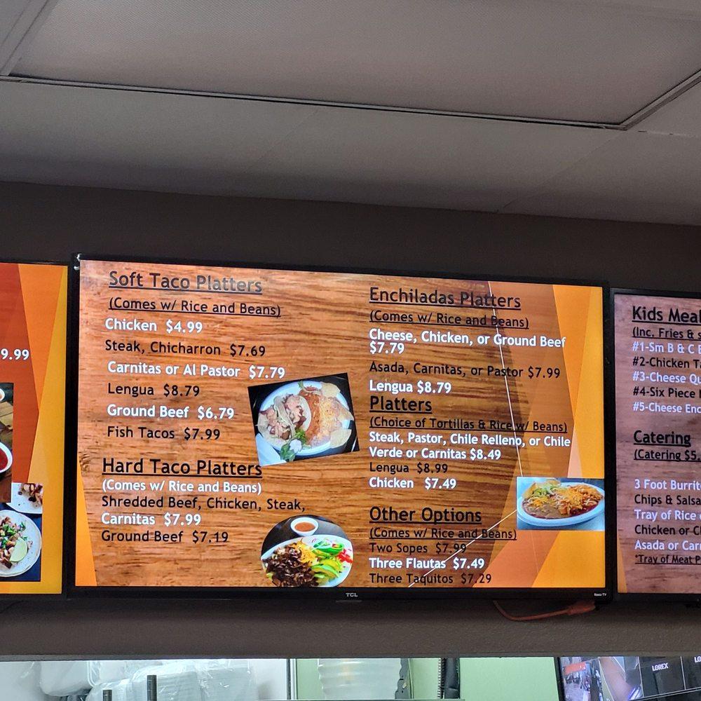 Menu at Baja Taco Plus restaurant, Victorville, Bear Valley Rd #3