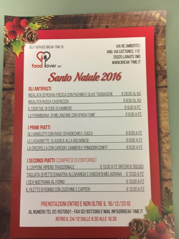 Menu at Break Time restaurant, Lainate