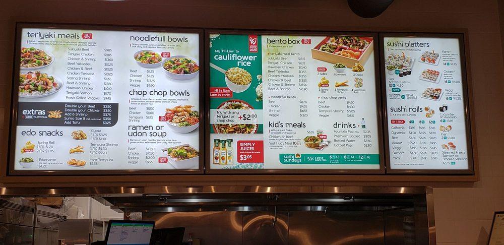 Menu at Edo Japan - Ryders Square - Sushi and Grill restaurant, Sylvan Lake