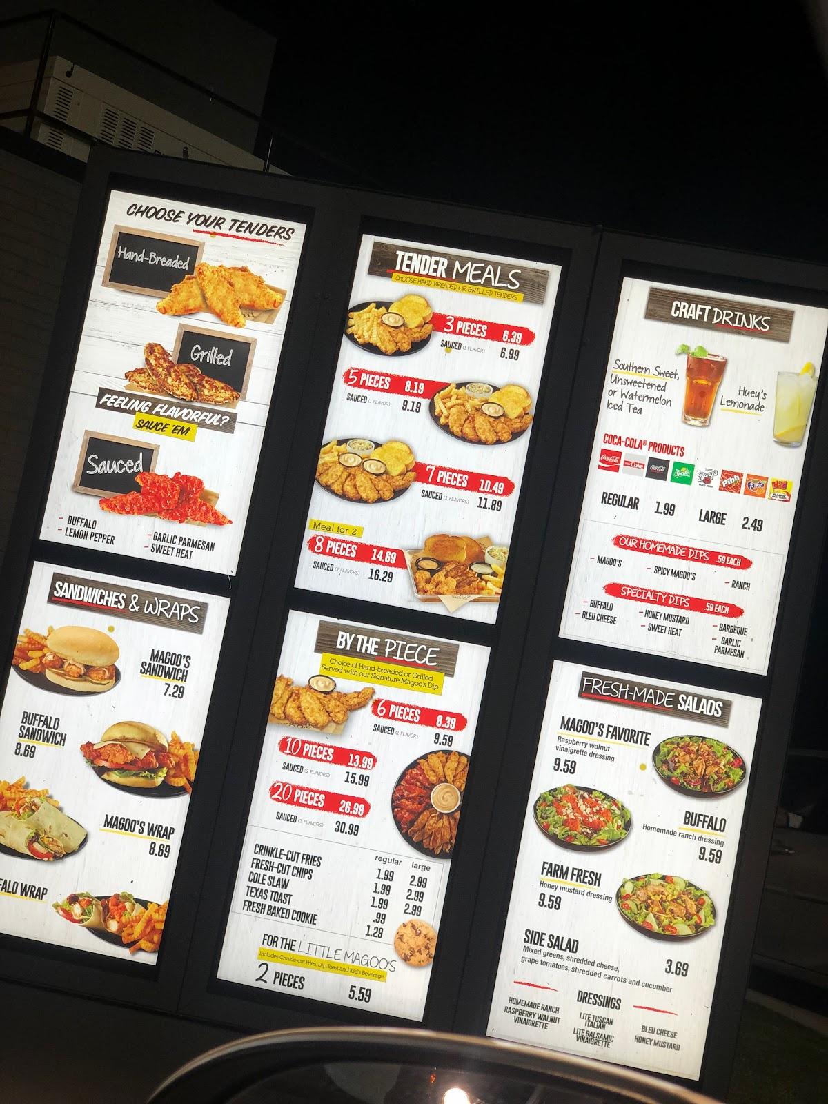 Menu at Huey Magoo's Chicken Tenders - McComb fast food, McComb
