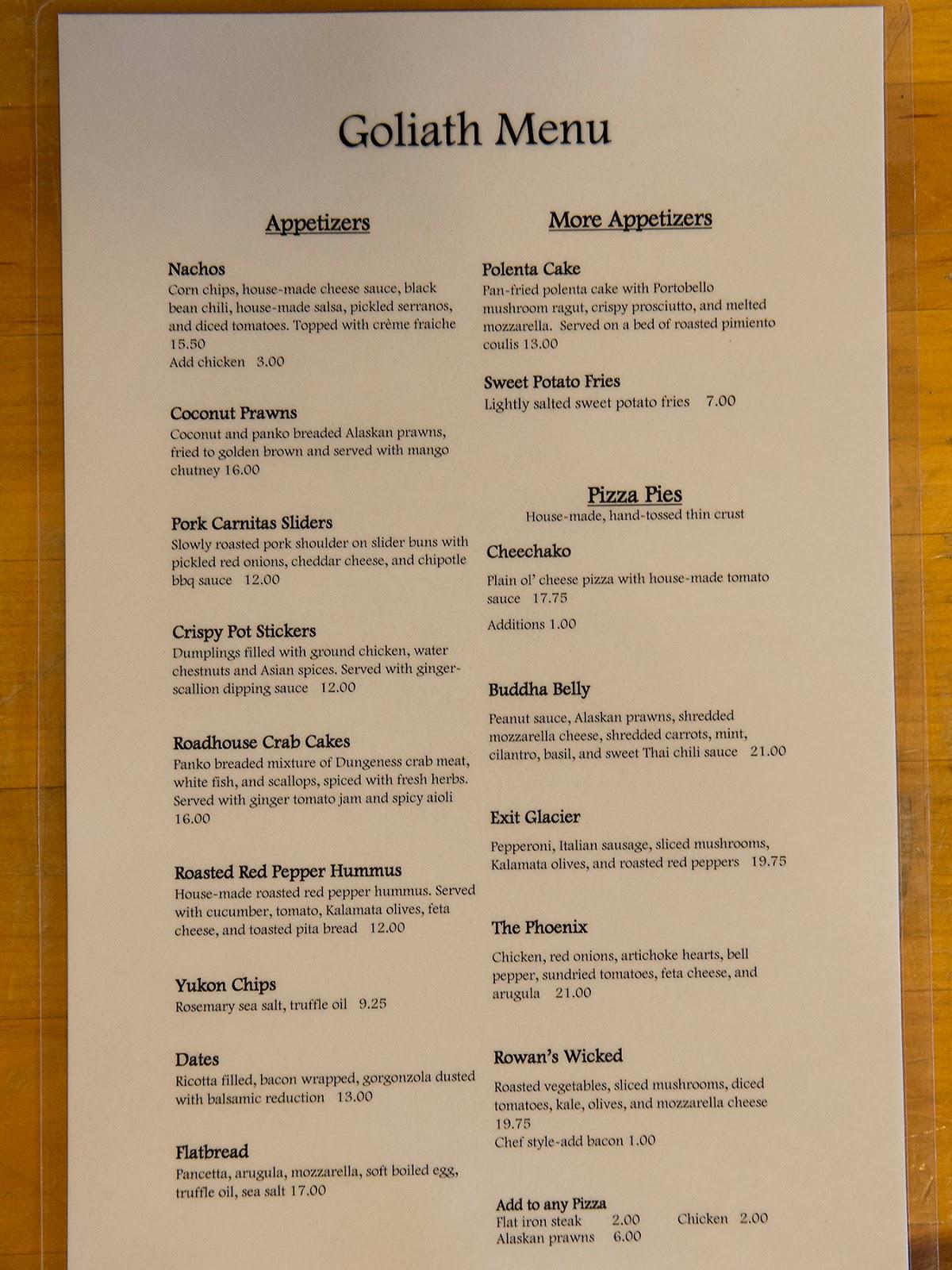 Carta del restaurante Resurrection Roadhouse, Seward, Herman Leirer Rd