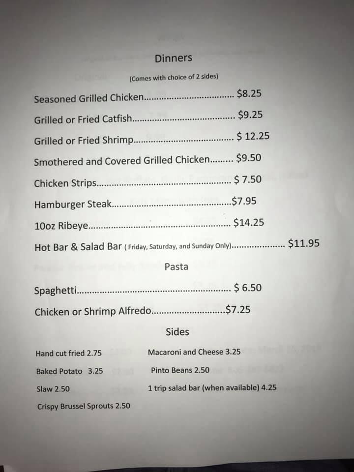 Menu at Boathouse Grill at Wisdom Dock restaurant, USA