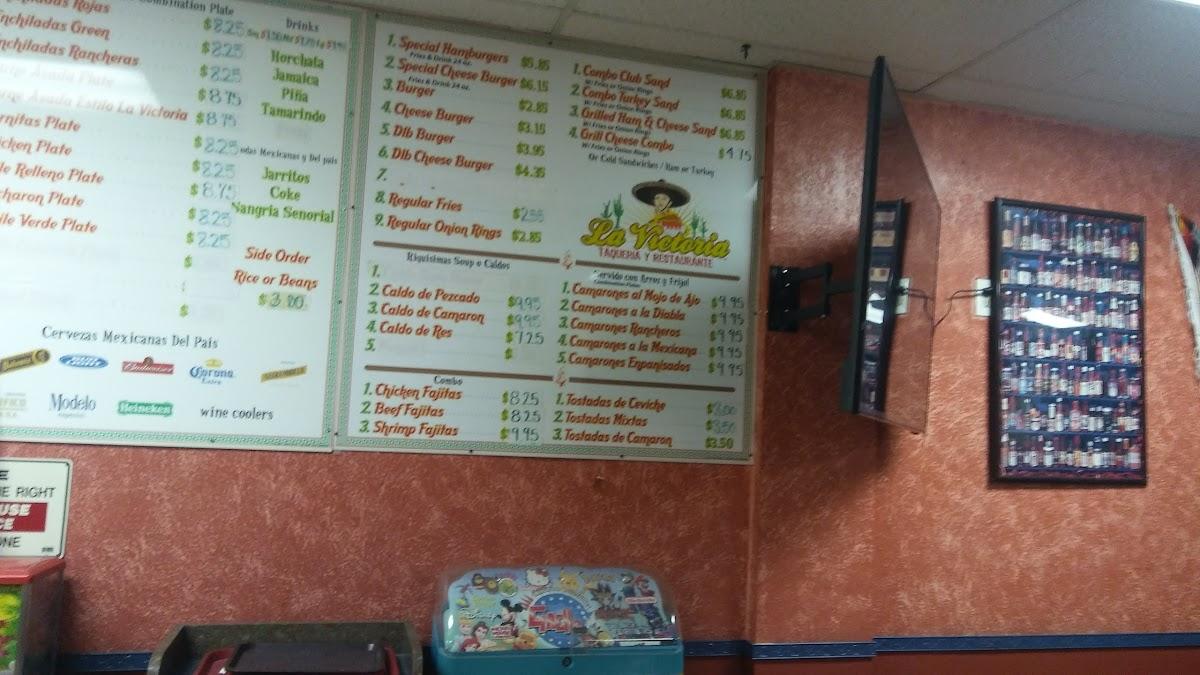 Menu at La Victoria Tacos y Mariscos Restaurante, Ontario