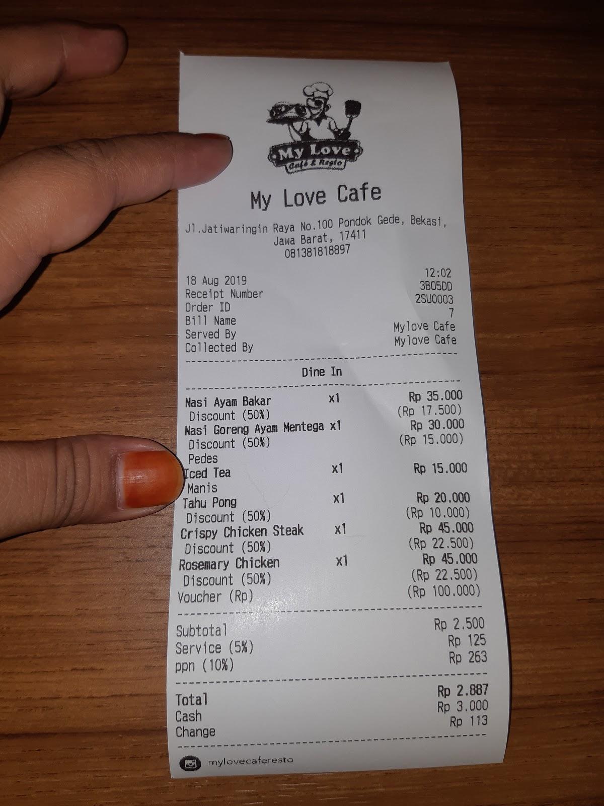 Menu at MY LOVE cafe & resto, Bekasi Regency