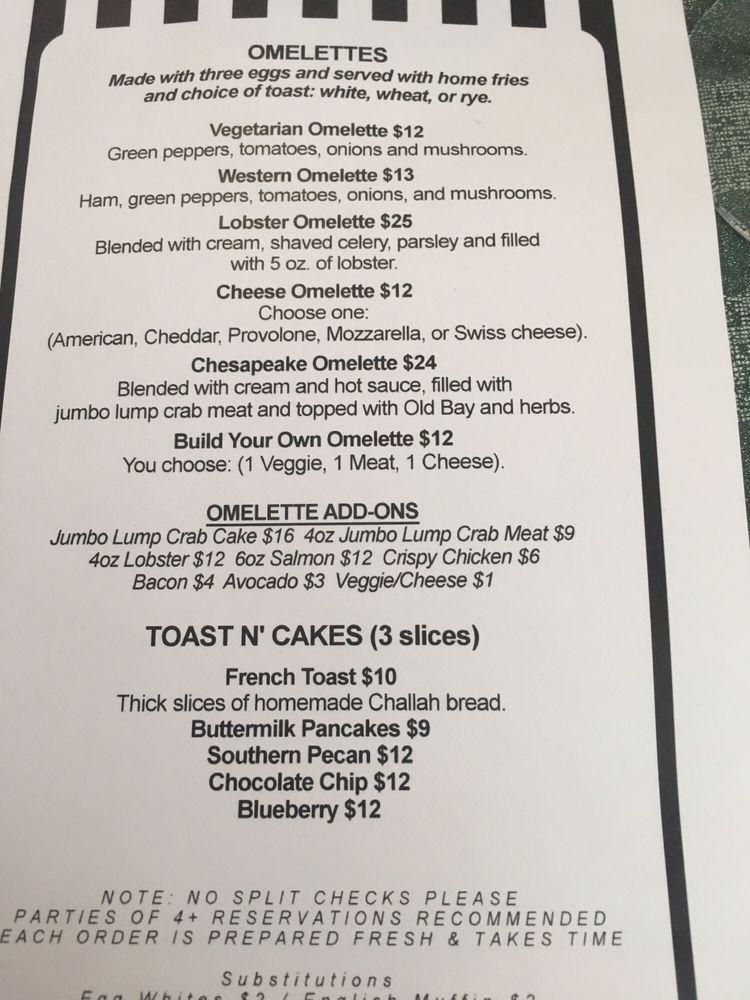 Menu at Lizzie's Cafe & Bistro 142nd St., Ocean City