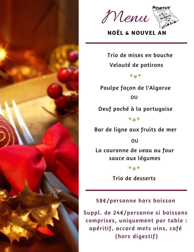 Menu au Portus Cale, Charleroi