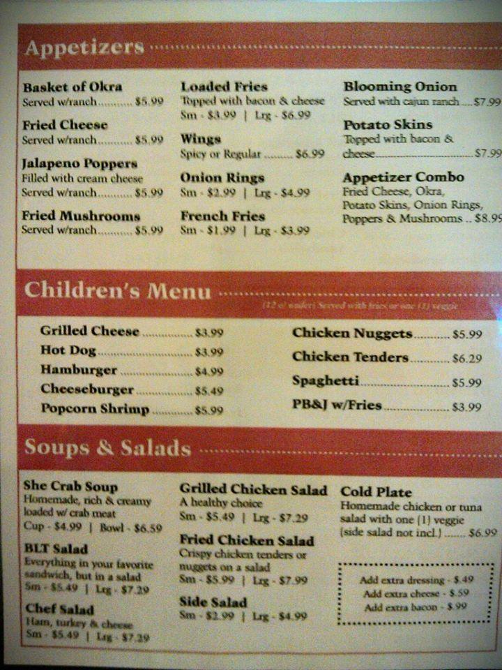 Menu at Track 1 Restaurant, Camden