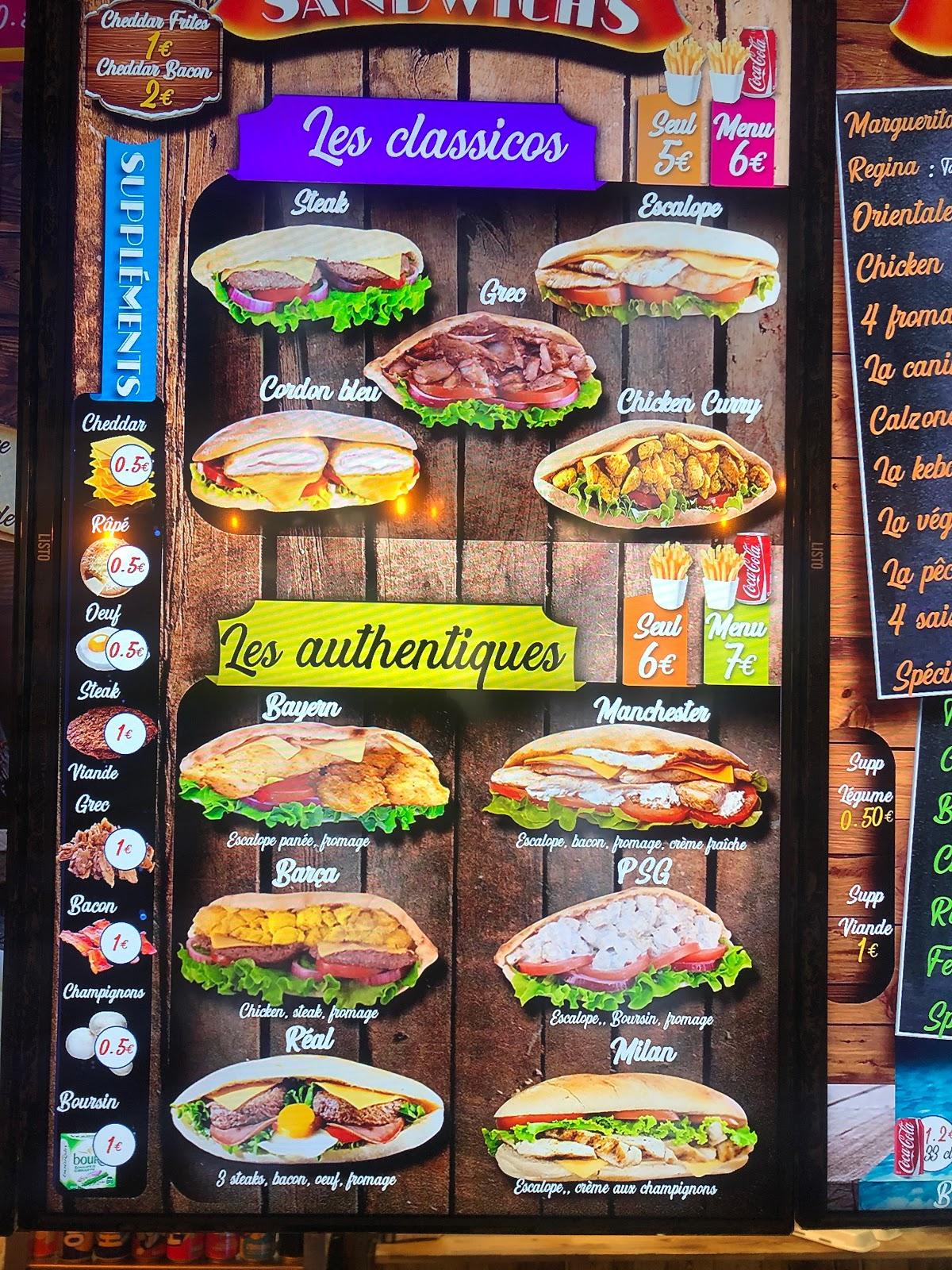 Menu at Fast Foot restaurant, Meaux