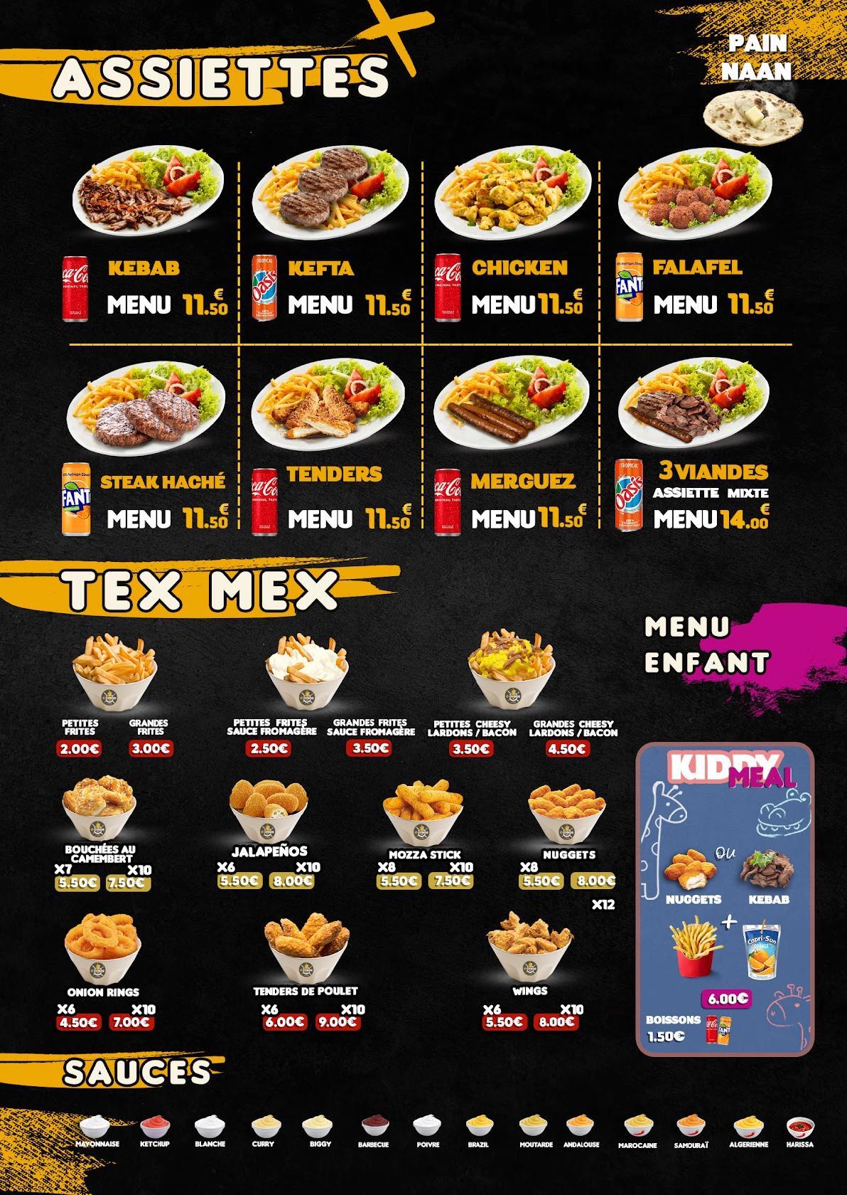 Menu au ó Gyros restaurant, Plaisance-du-Touch