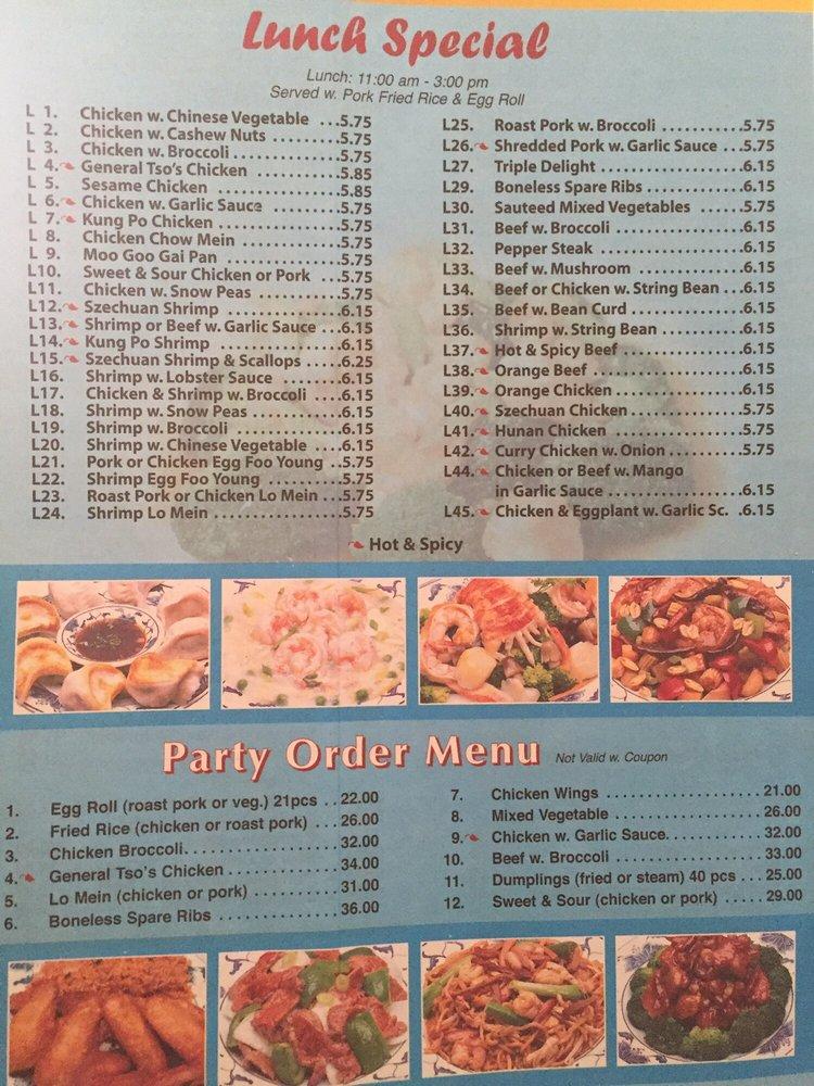 Menu at Main Moon Chinese Restaurant, Linden