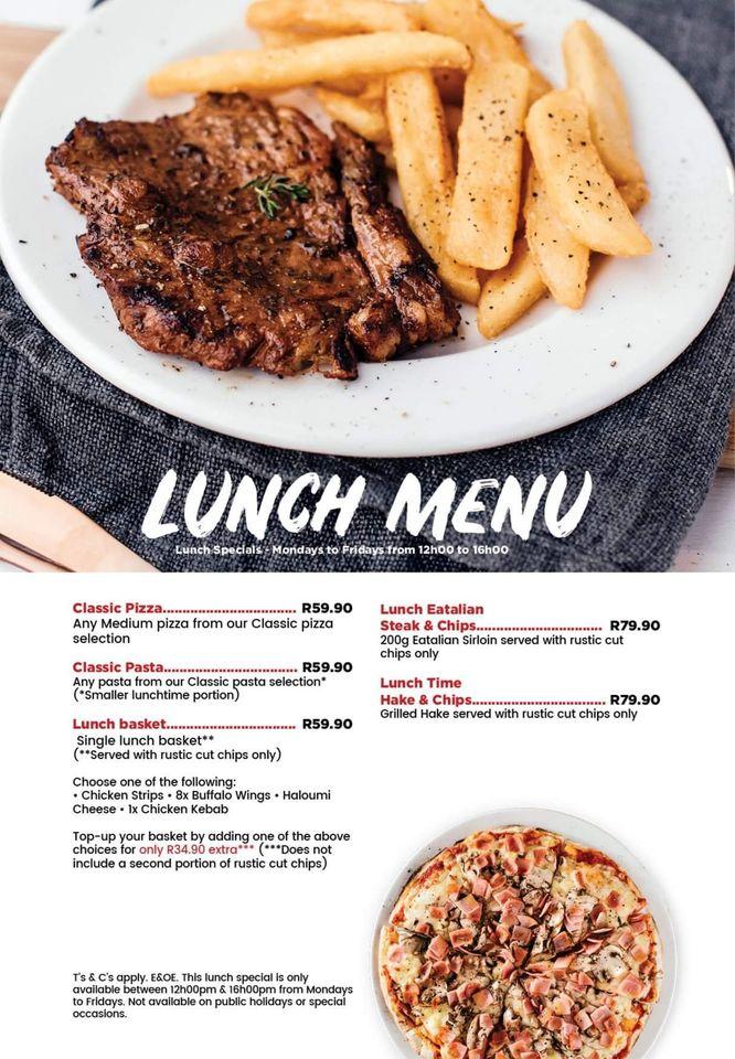 Menu at Mimmos Midrand restaurant, Midrand