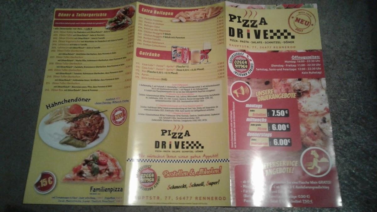 Menu at Pizza Drive Lieferservice, Rennerod