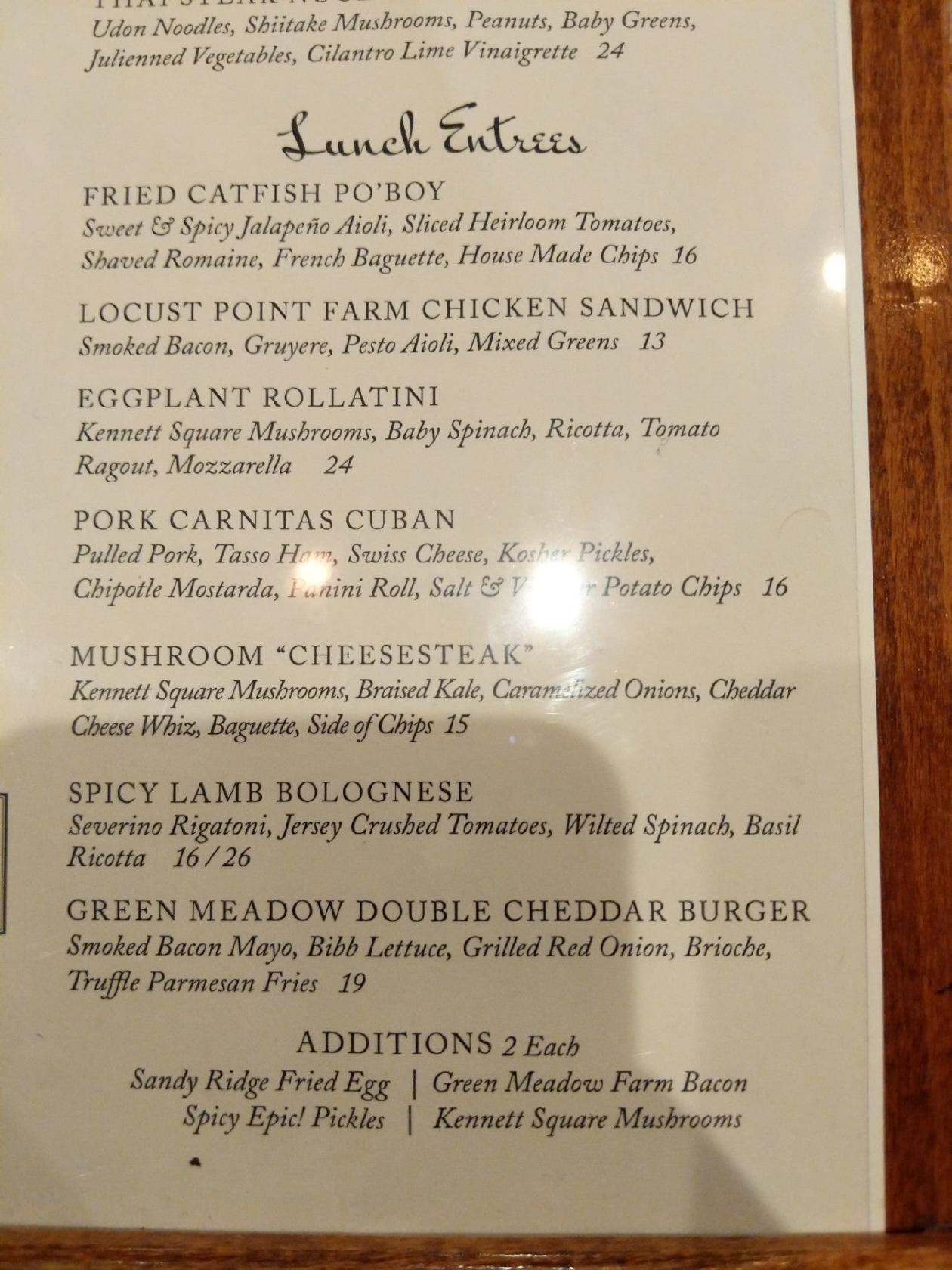 Menu at White Dog Cafe University City, Philadelphia, Sansom St