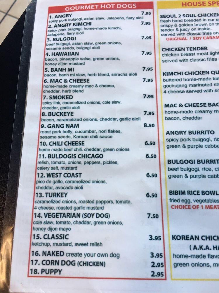 Menu at Buldogis restaurant, Las Vegas, S Fort Apache Rd #102