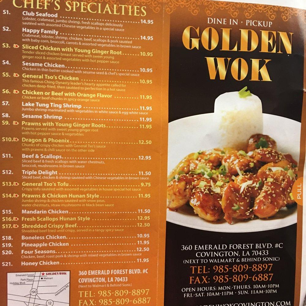Menu at Golden Wok restaurant, Covington, 360 Emerald Forest Blvd C