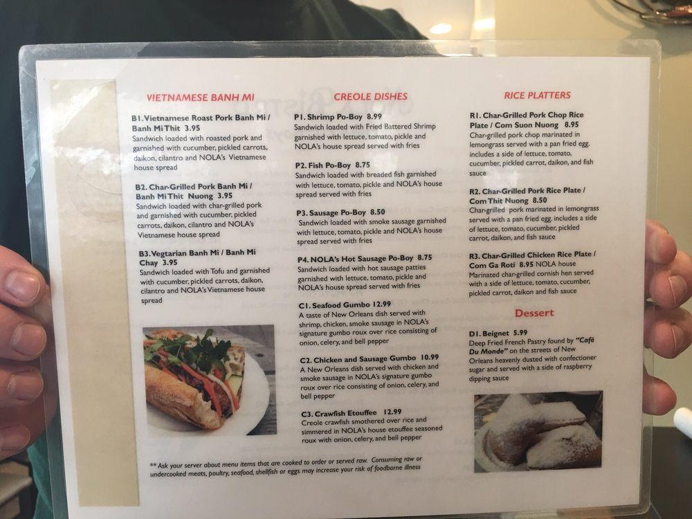 Menu at Noosh Afghan Cuisine restaurant, Lansing