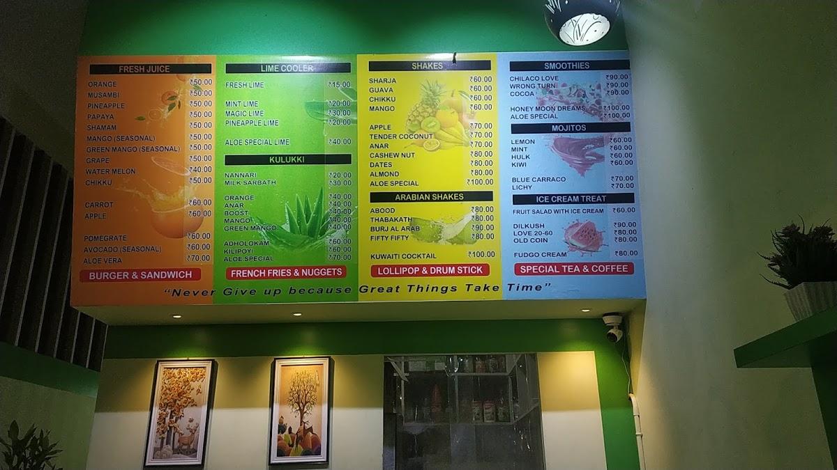 Menu at Aloe Juice - Juice & Smoothie Bar, Makkaraparamba