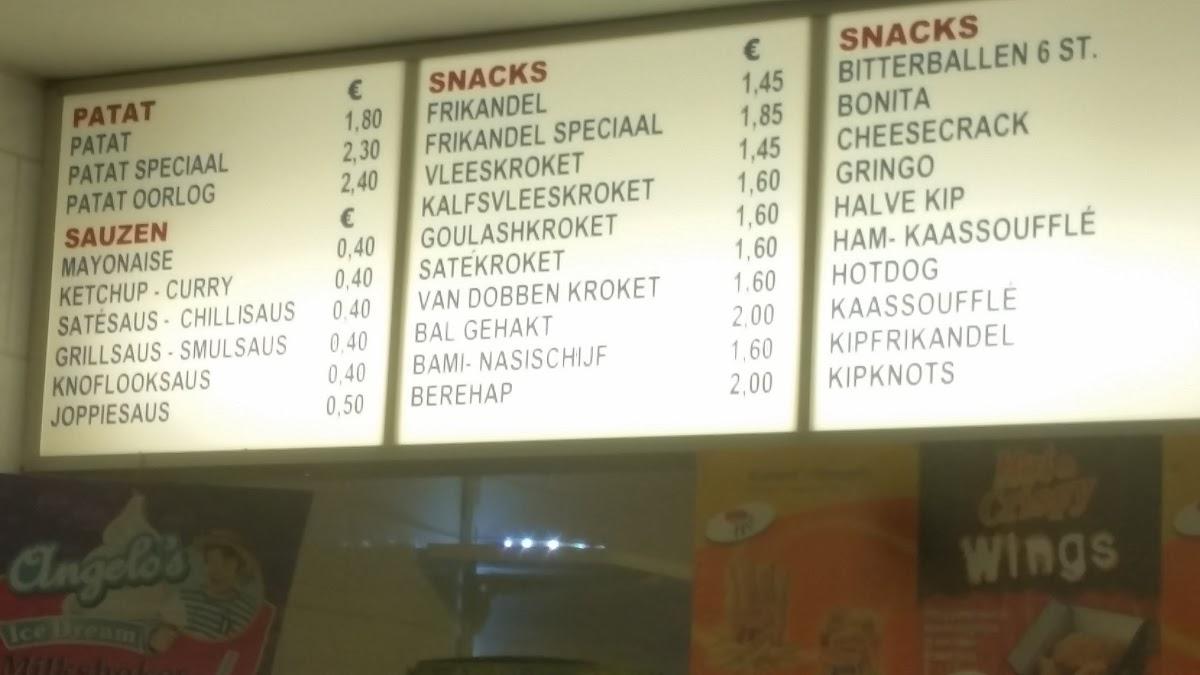 Menu at Basra Snackbar en Eethuis, Almere