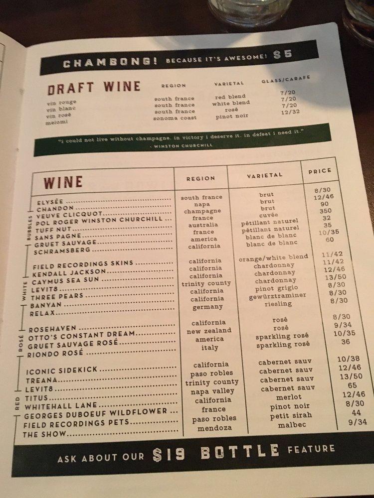 Menu at The Winston pub & bar, Norman