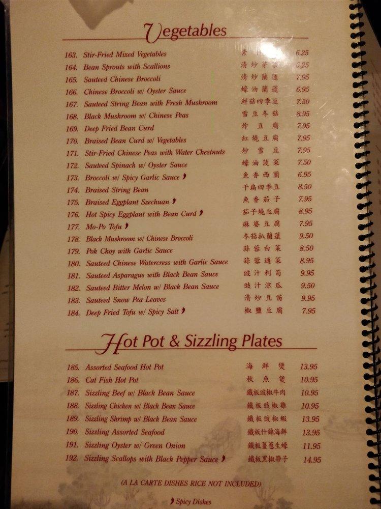 Menu at Coral Reef Chinese Restaurant, Los Angeles, Glendale Blvd