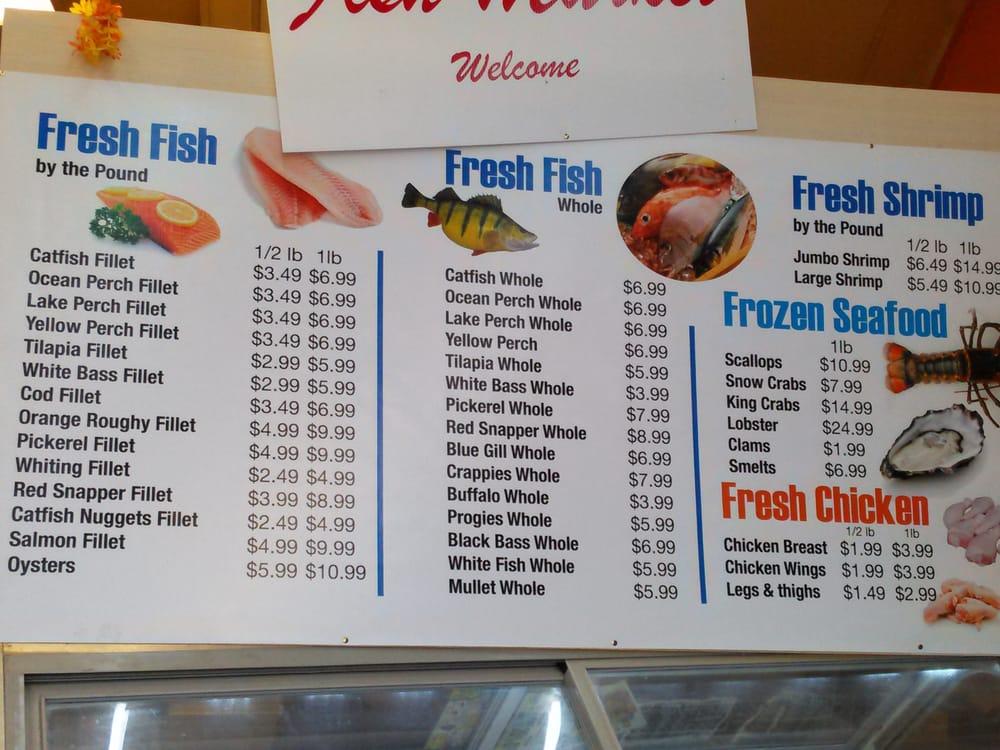 Menu at Mr Fish & Chicken restaurant, Lincoln Park