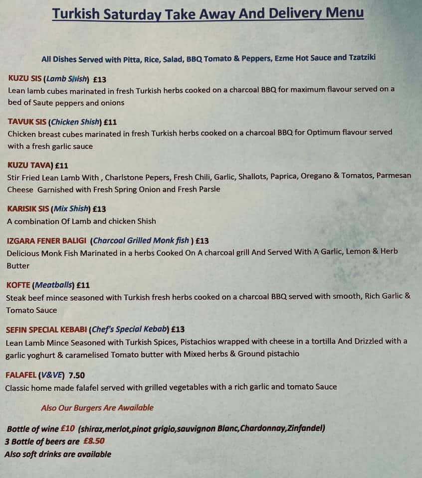 Menu at Tablez Cafe Bistro, Sleaford