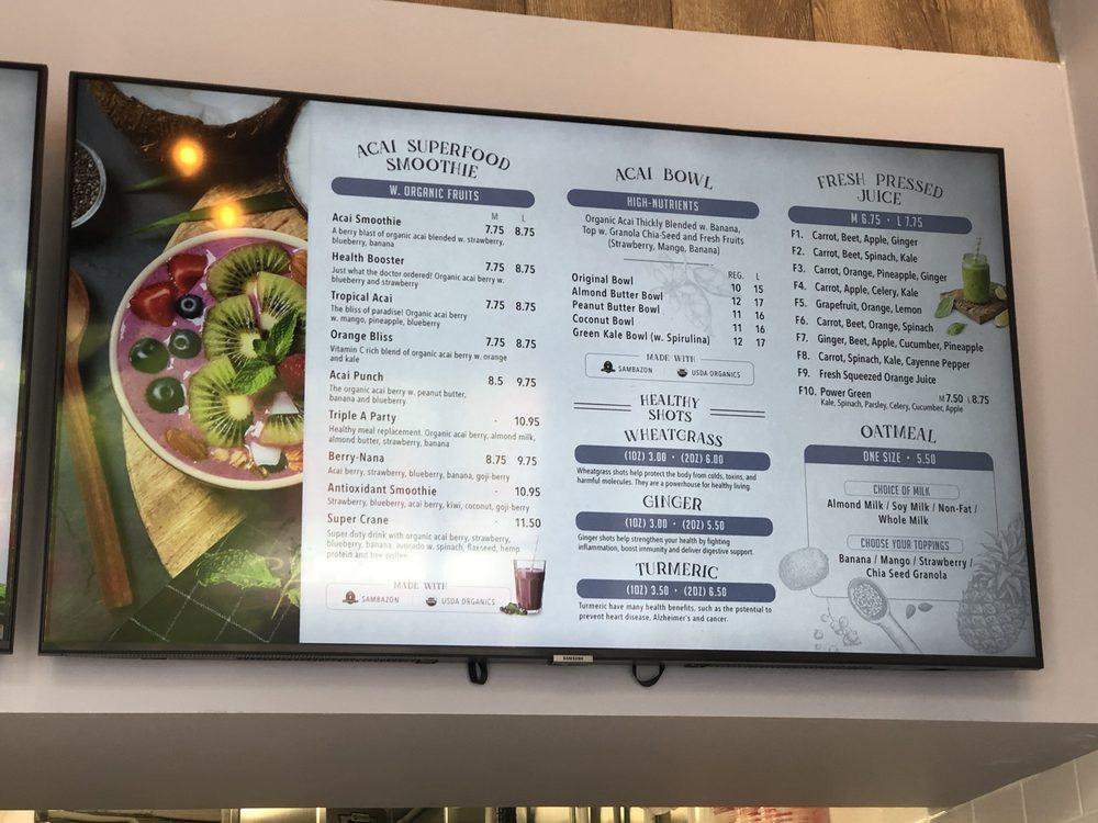 Menu at Hawa Smoothies & Bubble Tea pub & bar, West New York