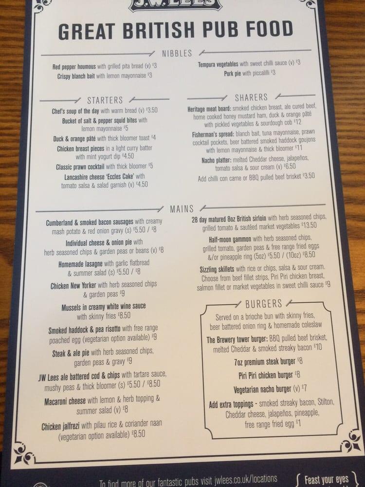 Menu at The Spring Inn pub & bar, Rochdale