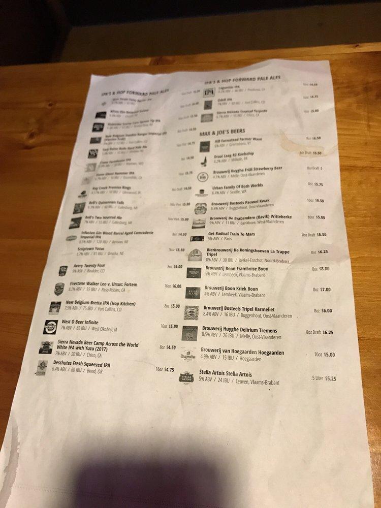 Menu at Crescent Moon pub & bar, Omaha