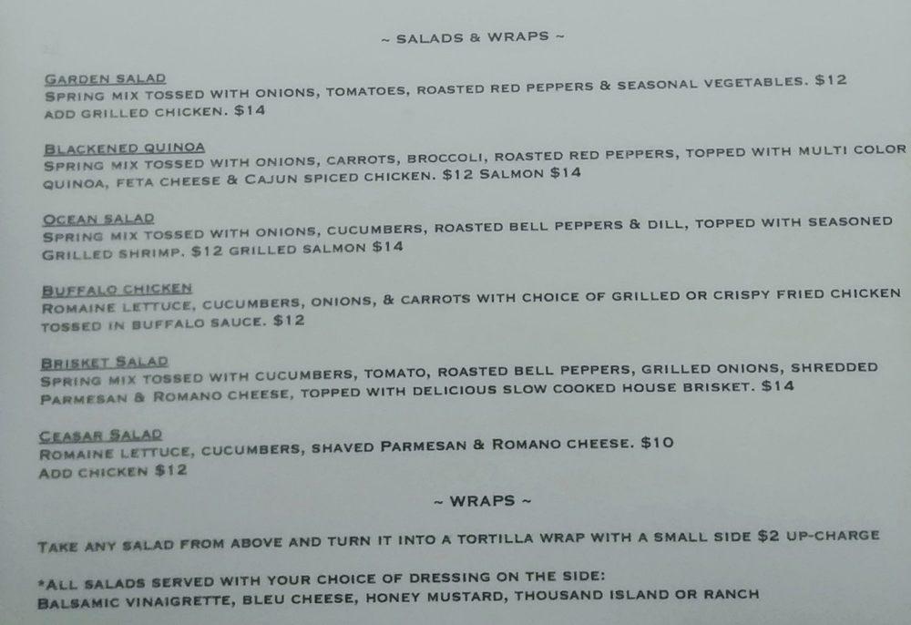 Menu at The Perch pub & bar, Pine Mountain Club