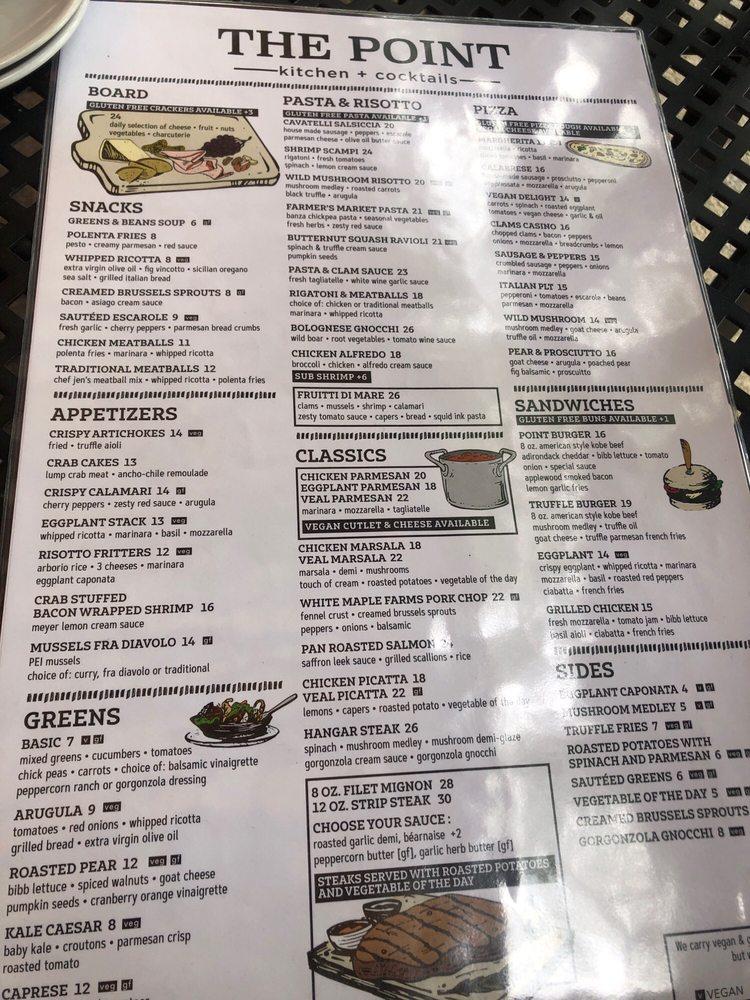 Menu at The Point pub & bar, Albany