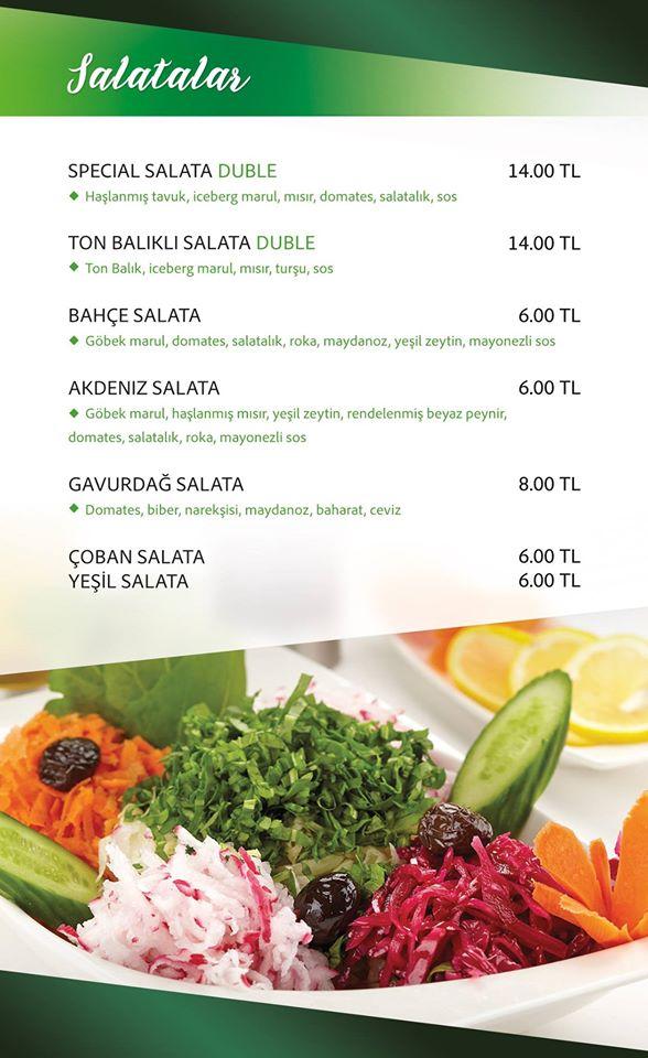 Menu at Bursa Kebapçısı, Samsun