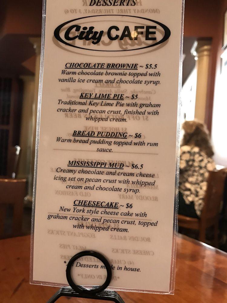 Menu at City Cafe, Baton Rouge, 4710 O'Neal Ln # 113