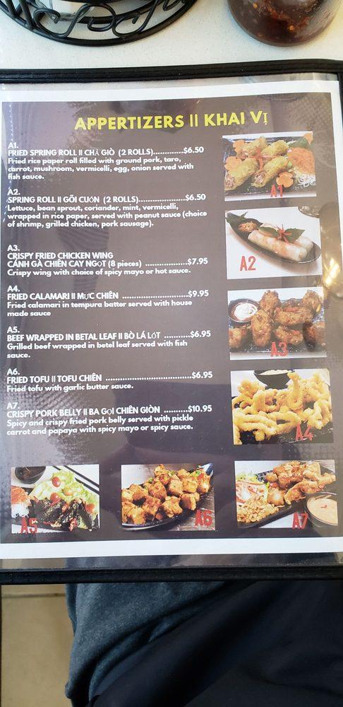 Menu at Pho 128 restaurant, Vaughan