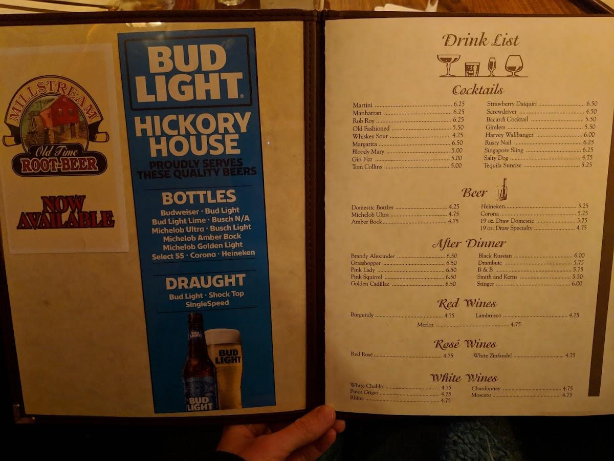 Menu at D & K Hickory House Restaurant, Waterloo