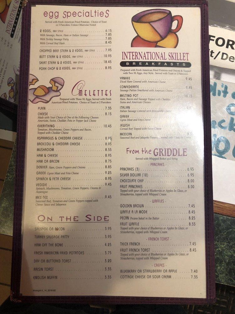 Menu at Purple Steer Restaurant, Whiting, Indianapolis Blvd