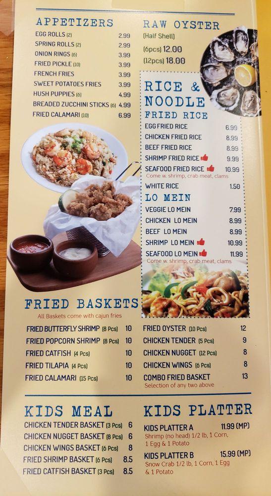 Menu at Seafood Party Midwest City restaurant, Midwest City
